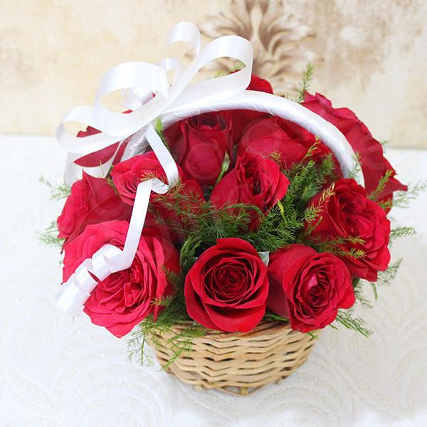 Send Lovely Red Rose Basket Online - PGM18022MD18 | Giftalove