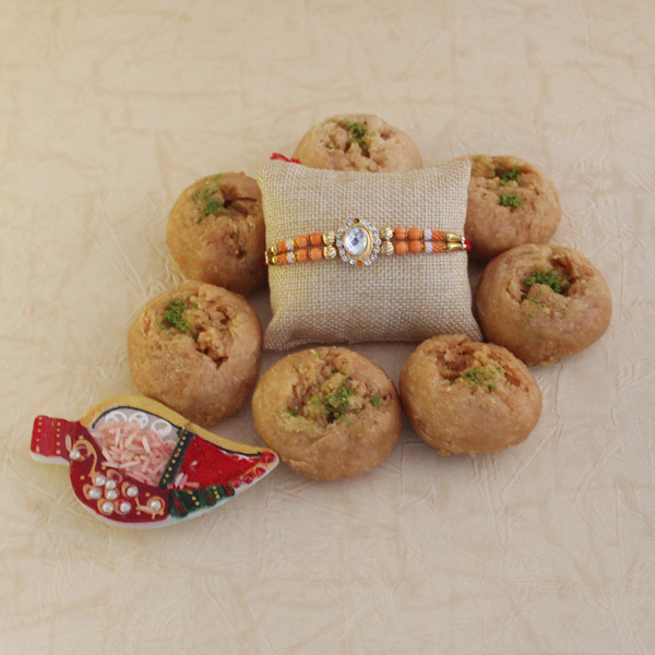 Send Balu Shahi & Rakhi Online - RK18332RKH18 | Giftalove