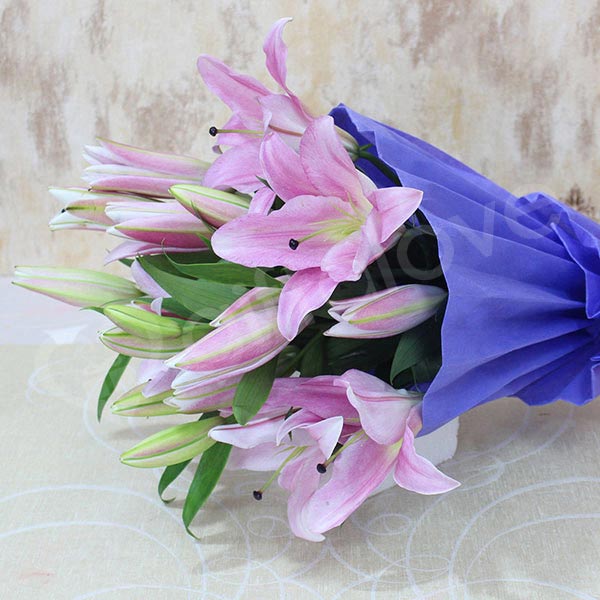 Send Beautiful Lily Flower Bunch Online - GAL22-108662 | Giftalove