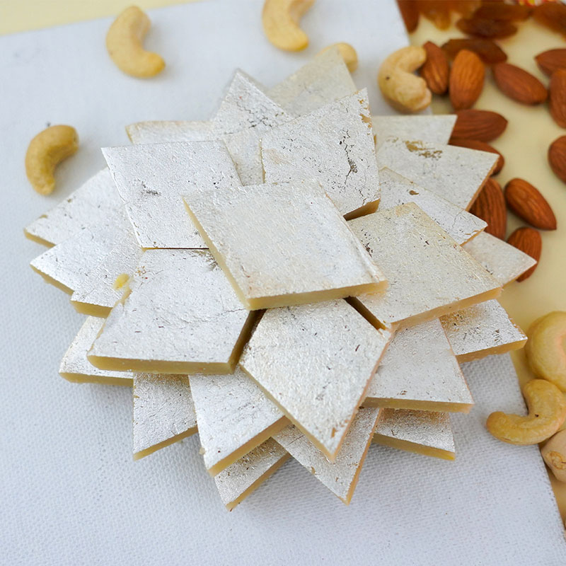 Send Kaju Katli with Dry Fruits for Diwali Online - DW22-108711 | Giftalove