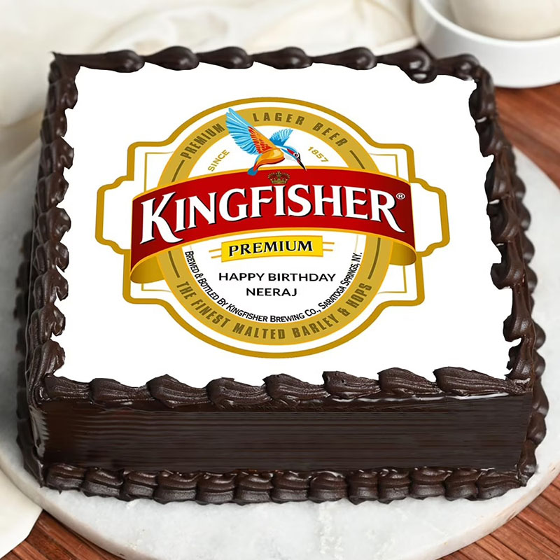 Send Kingfisher Logo Chocolate Cake Online - GAL23-110573 | Giftalove