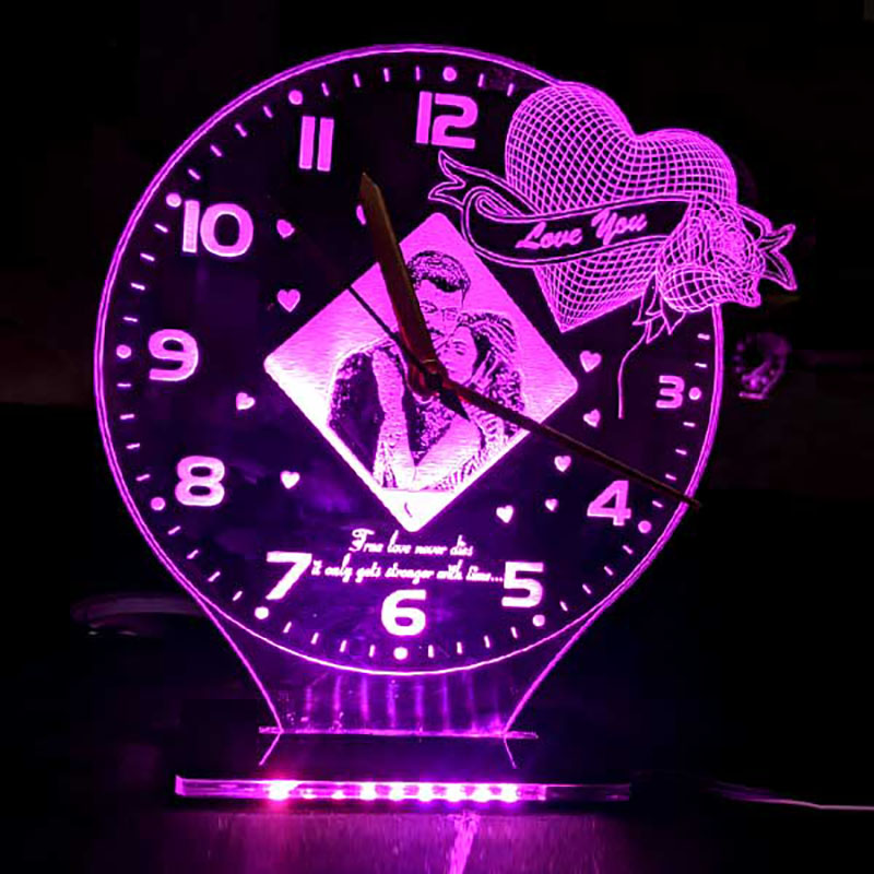 Send Personalized Color Light Acrylic Clock Online - VL23-110269 ...