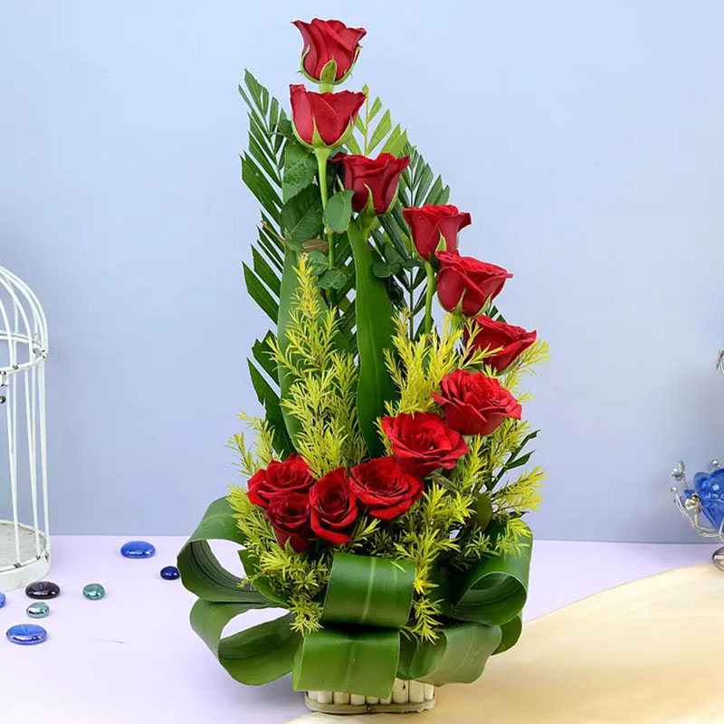 Send Red Roses Basket Online - GAL23-110515 | Giftalove
