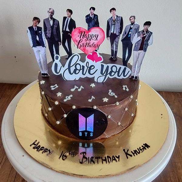 Send Chocolate Fondant BTS Cake Online - GAL23-110629 | Giftalove