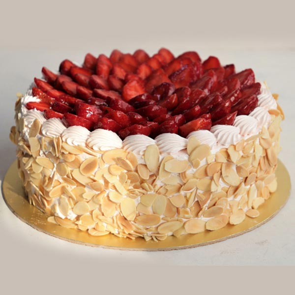 Send Strawberry Loaded Vanilla Cake Online - GAL22-109281 | Giftalove